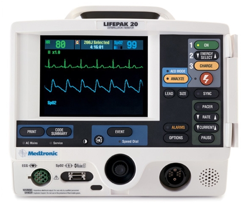 Physio Control Lifepak 20 Defibrilator Featuring a Compact Size
