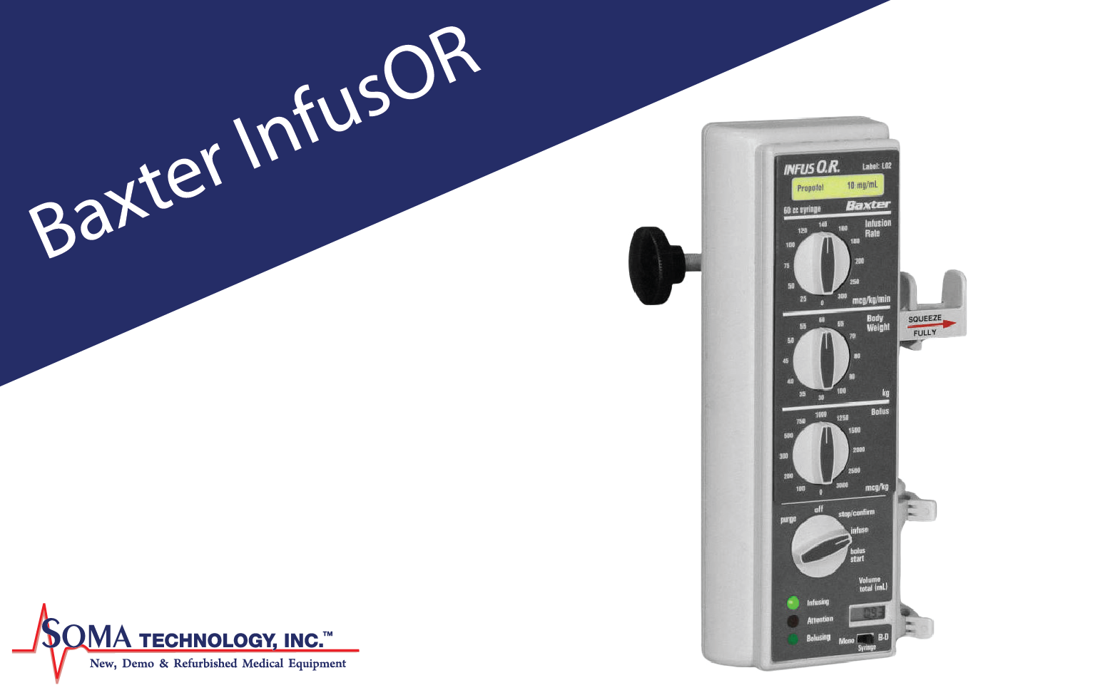 Baxter InfusOR Syringe Infusion Pump Featuring The Use of Smart Labels
