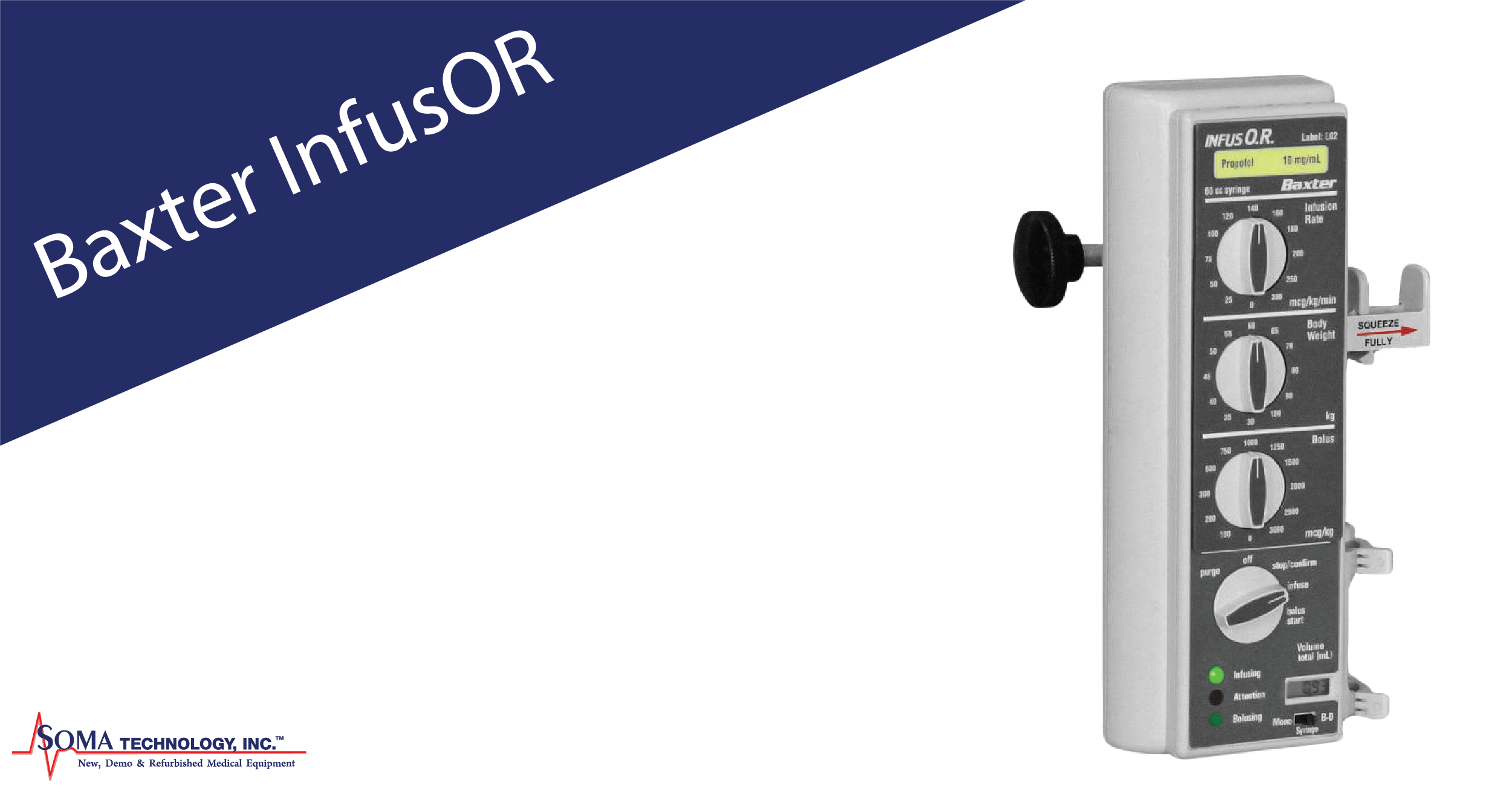 Baxter InfusOR Syringe Infusion Pump Featuring The Use of Smart Labels