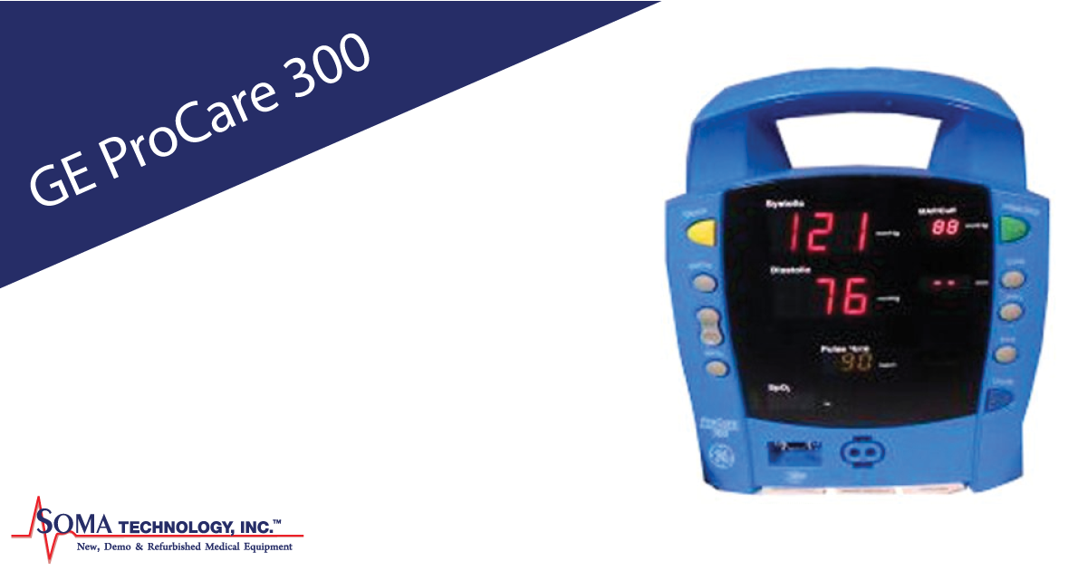 GE Dinamap Procare 300 Patient Monitor Featuring Portability