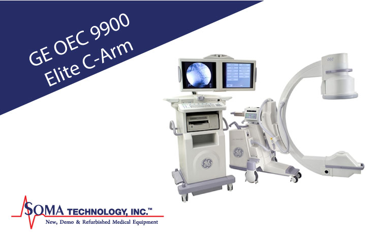 GE OEC 9900 Elite C-Arm with X-ray System and Tube