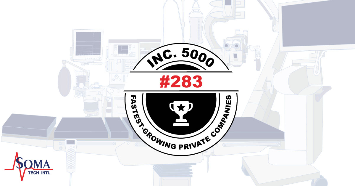 Inc. 5000: Soma Tech Intl Amongst Fastest Growing Companies 2022
